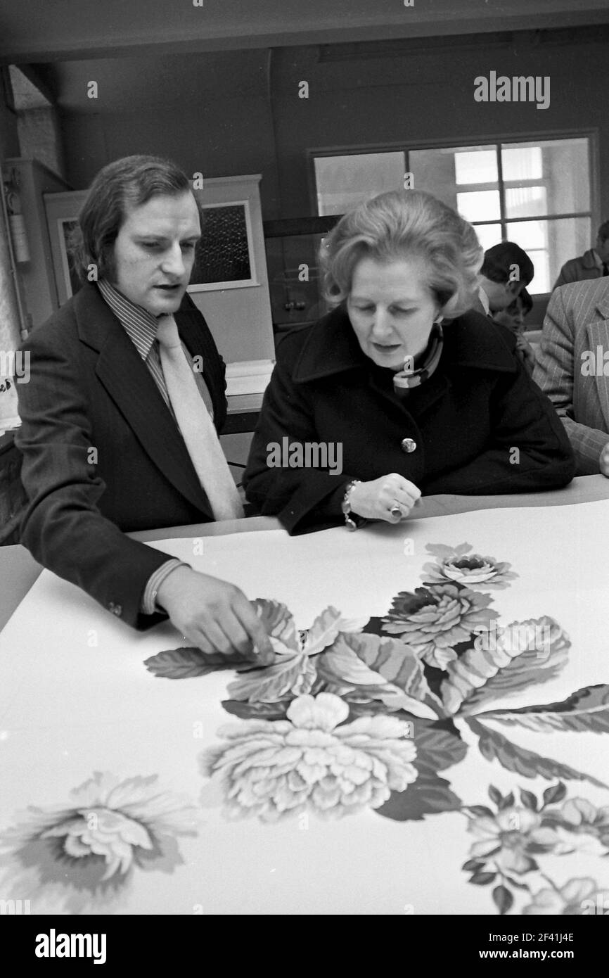 Mrs Thatcher in Yorkshire in Feb 1978 Stock Photo - Alamy