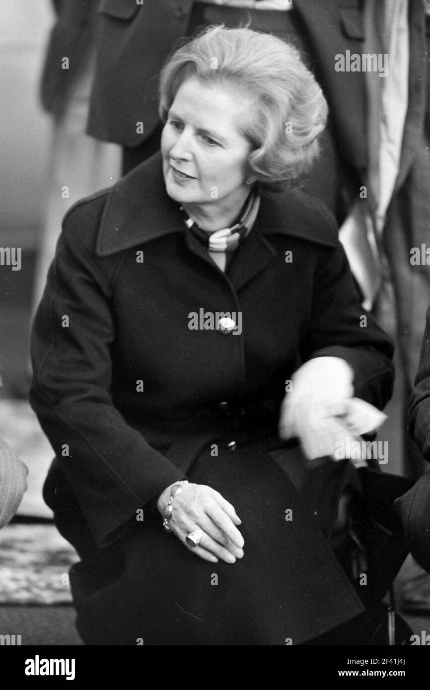 Mrs Thatcher in Yorkshire in Feb 1978 Stock Photo - Alamy