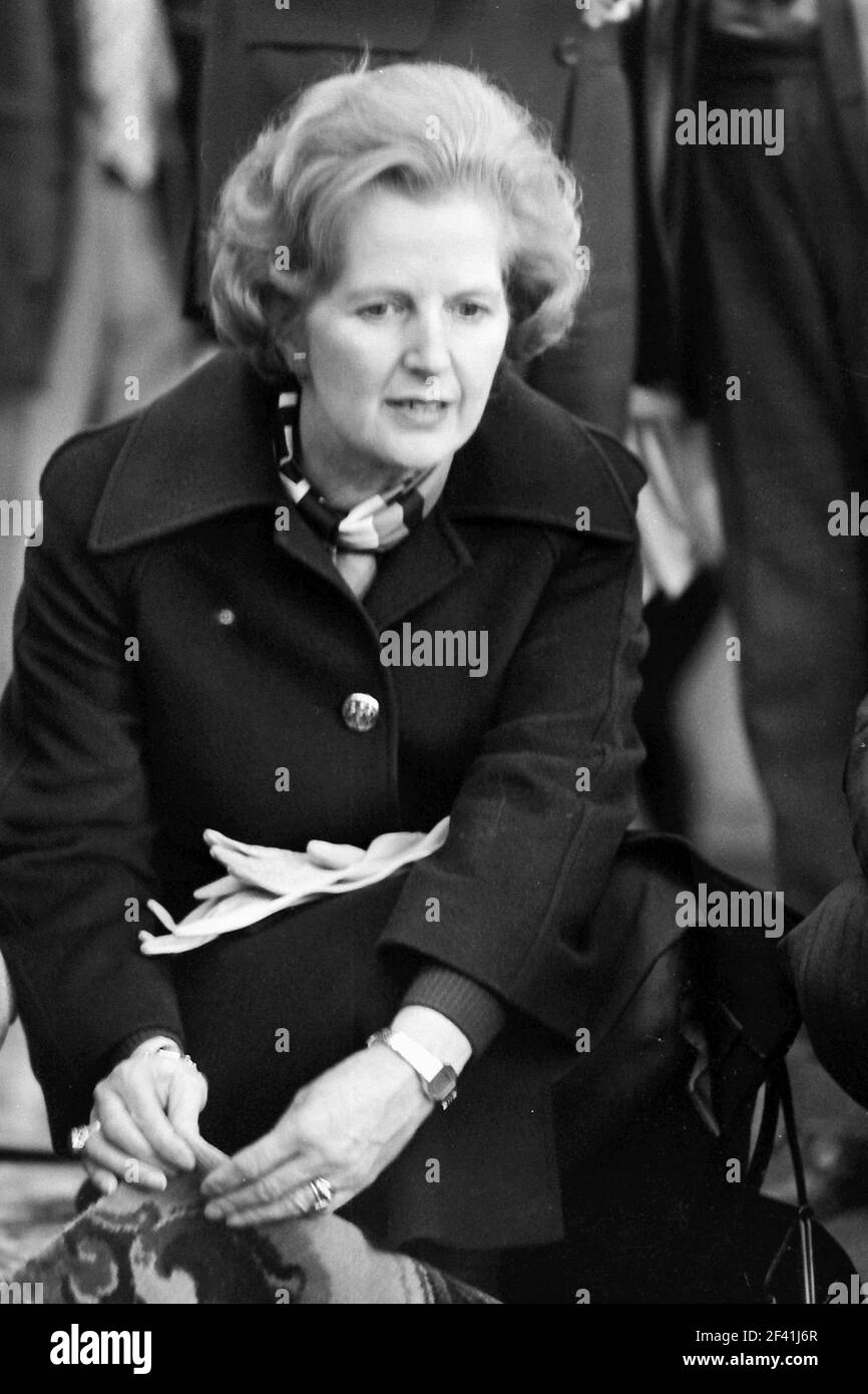 Mrs Thatcher in Yorkshire in Feb 1978 Stock Photo - Alamy