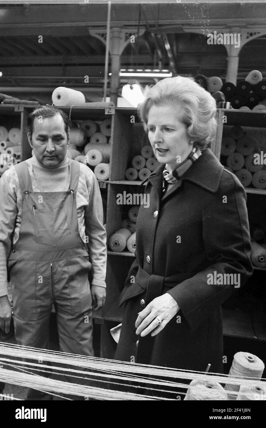 Mrs Thatcher in Yorkshire in Feb 1978 Stock Photo - Alamy