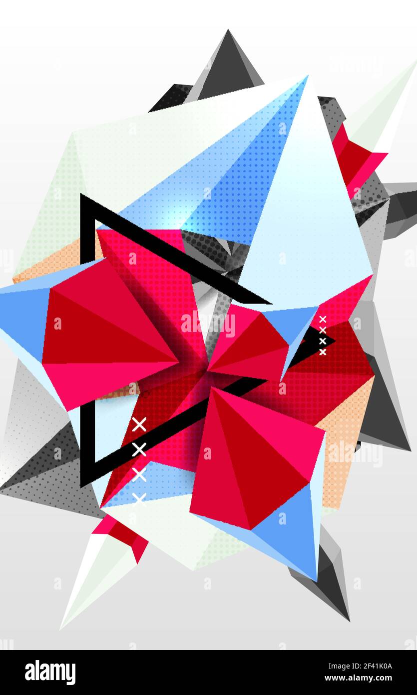 3d polygonal elements abstract background. 3d polygonal elements ...