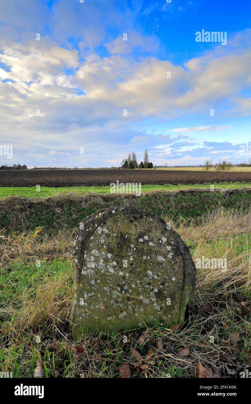 St Vincent's Cross, Crowland road, Thorney, Cambridgeshire, England; UK ...