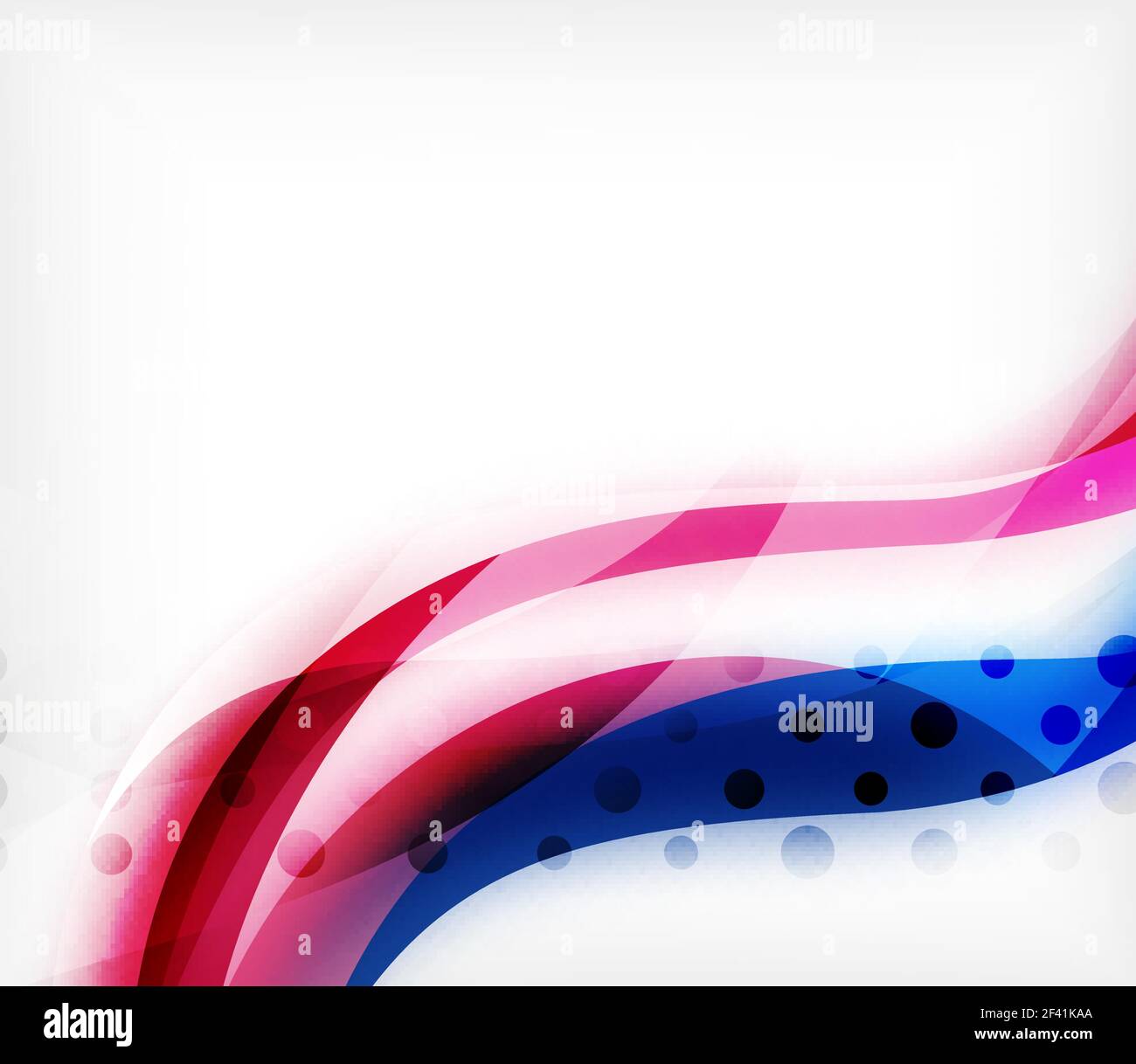 Vector colorful wavy stripe on white background with blurred effects ...