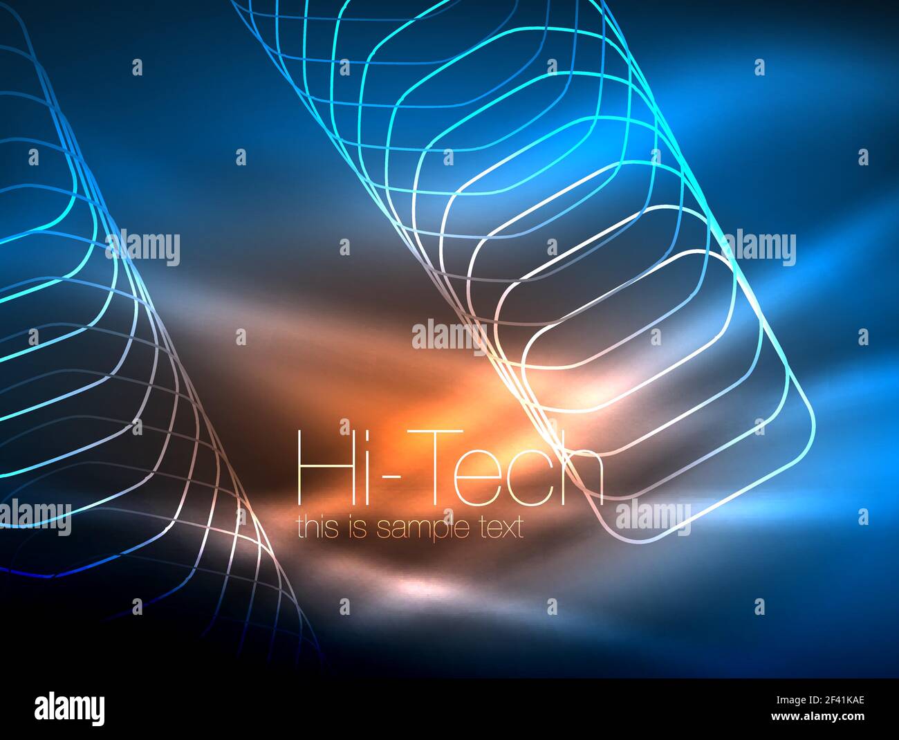 Blue linear bright light Stock Vector Images - Alamy