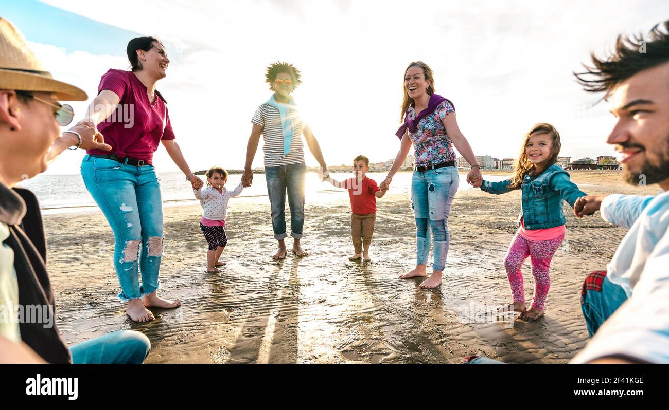 Happy fun families hi-res stock photography and images - Alamy