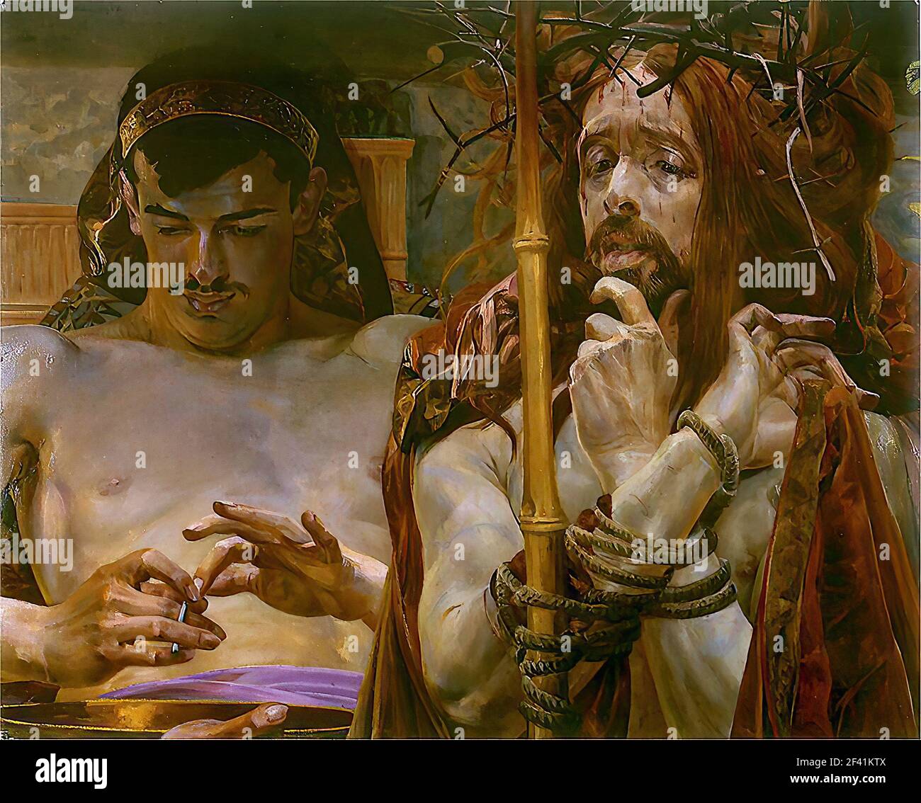 Malczewski - Christ Before Pilate 1910 Stock Photo - Alamy