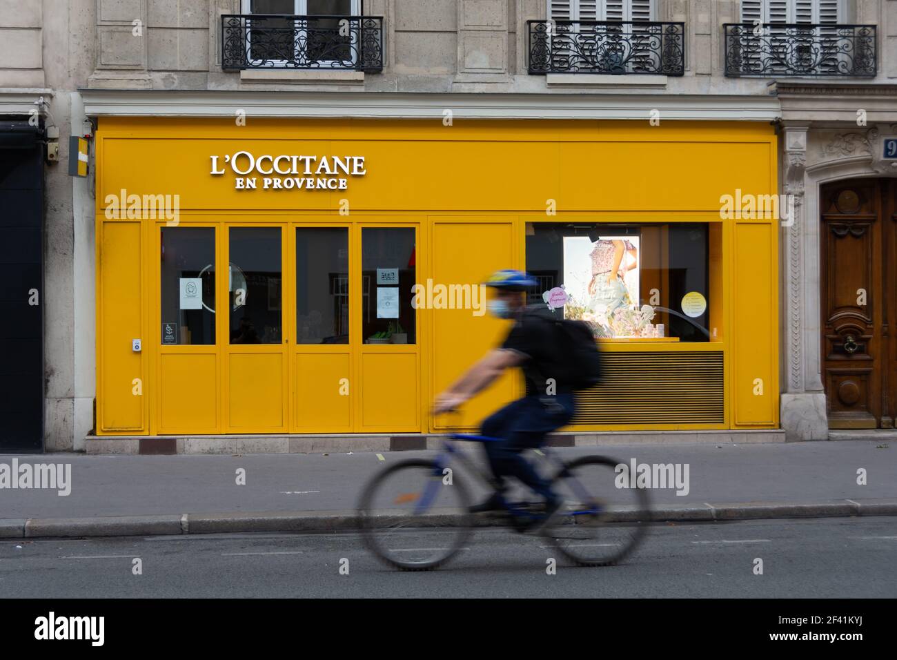 Facade of the "L'Occitane en Provence" store located rue de Rennes ...
