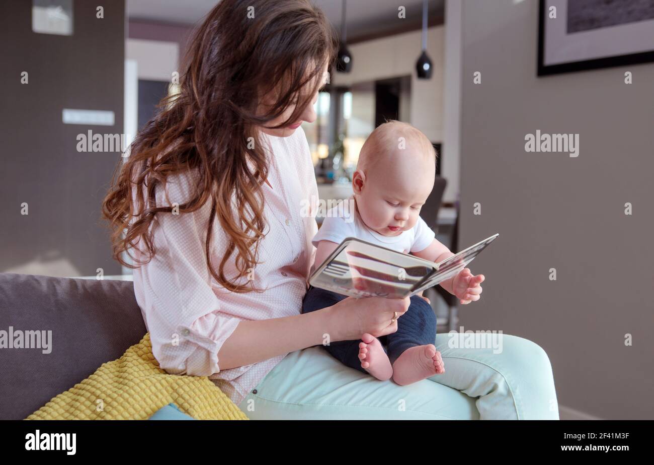 Portrait of pretty mother with her cute, little son Stock Photo - Alamy