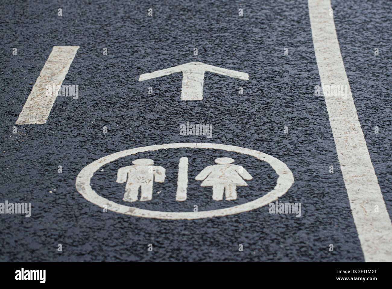 Figure pointing to the location of the toilet. High quality photo Stock ...
