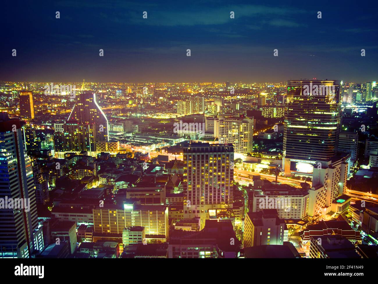 Beautiful cityscape of an asian modern town Stock Photo - Alamy