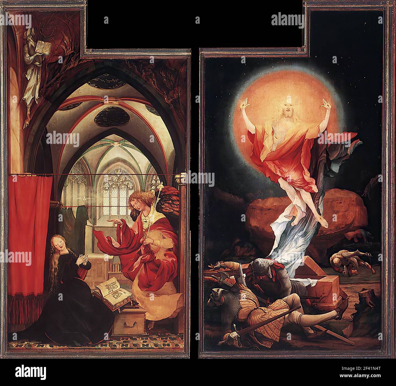 Matthias Grünewald - Annunciation Resurrection C 1515 Stock Photo - Alamy