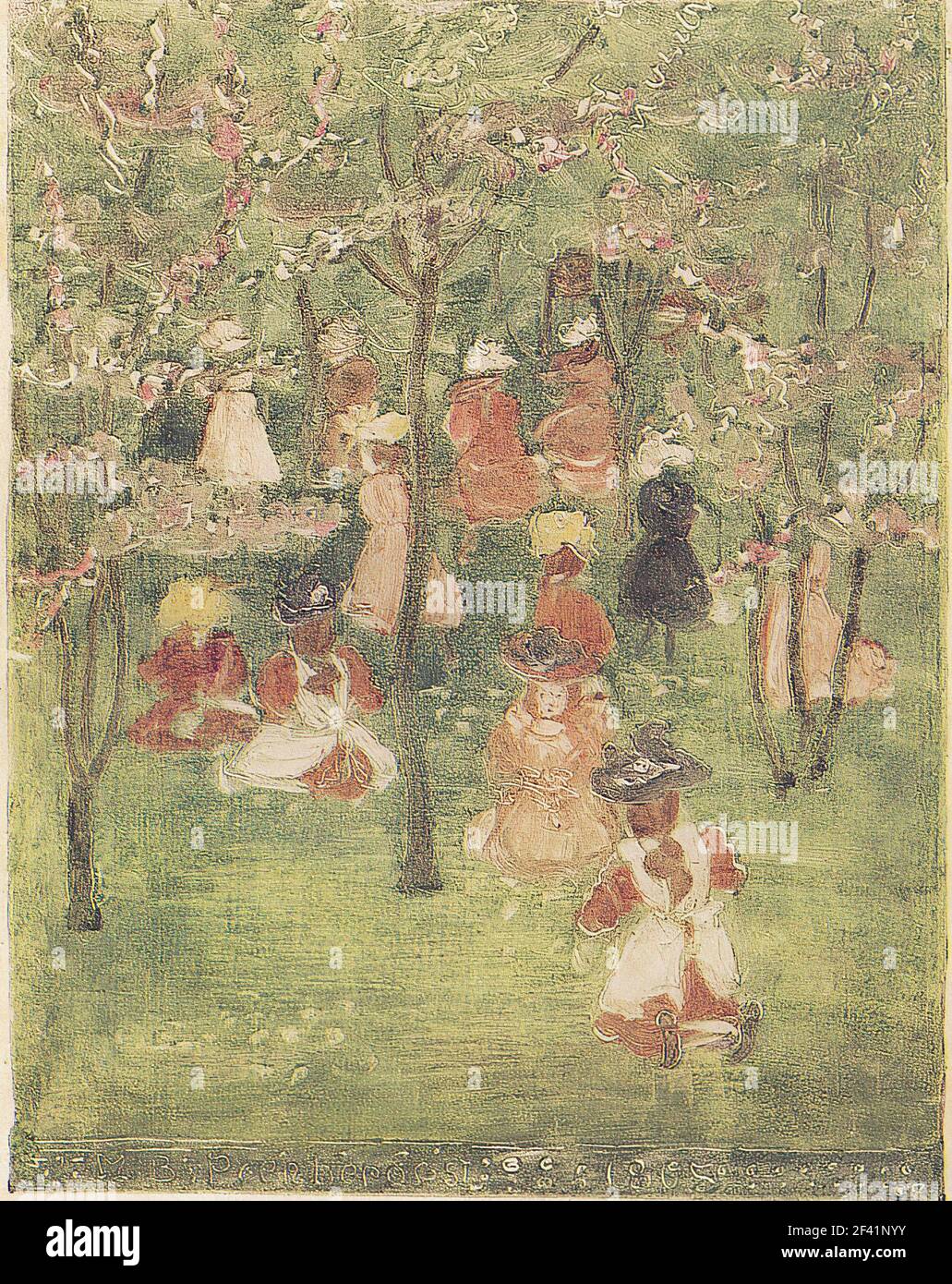 Maurice Prendergast - Spring Franklin Park 1895 Stock Photo - Alamy