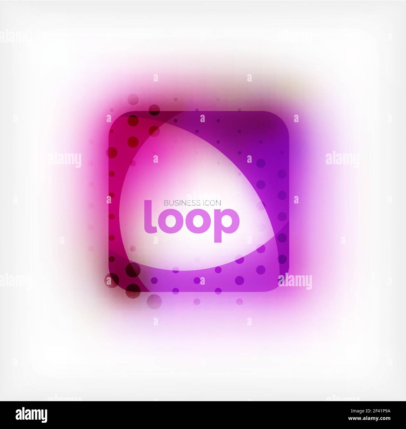 Vector square loop business symbol, geometric icon created of waves ...