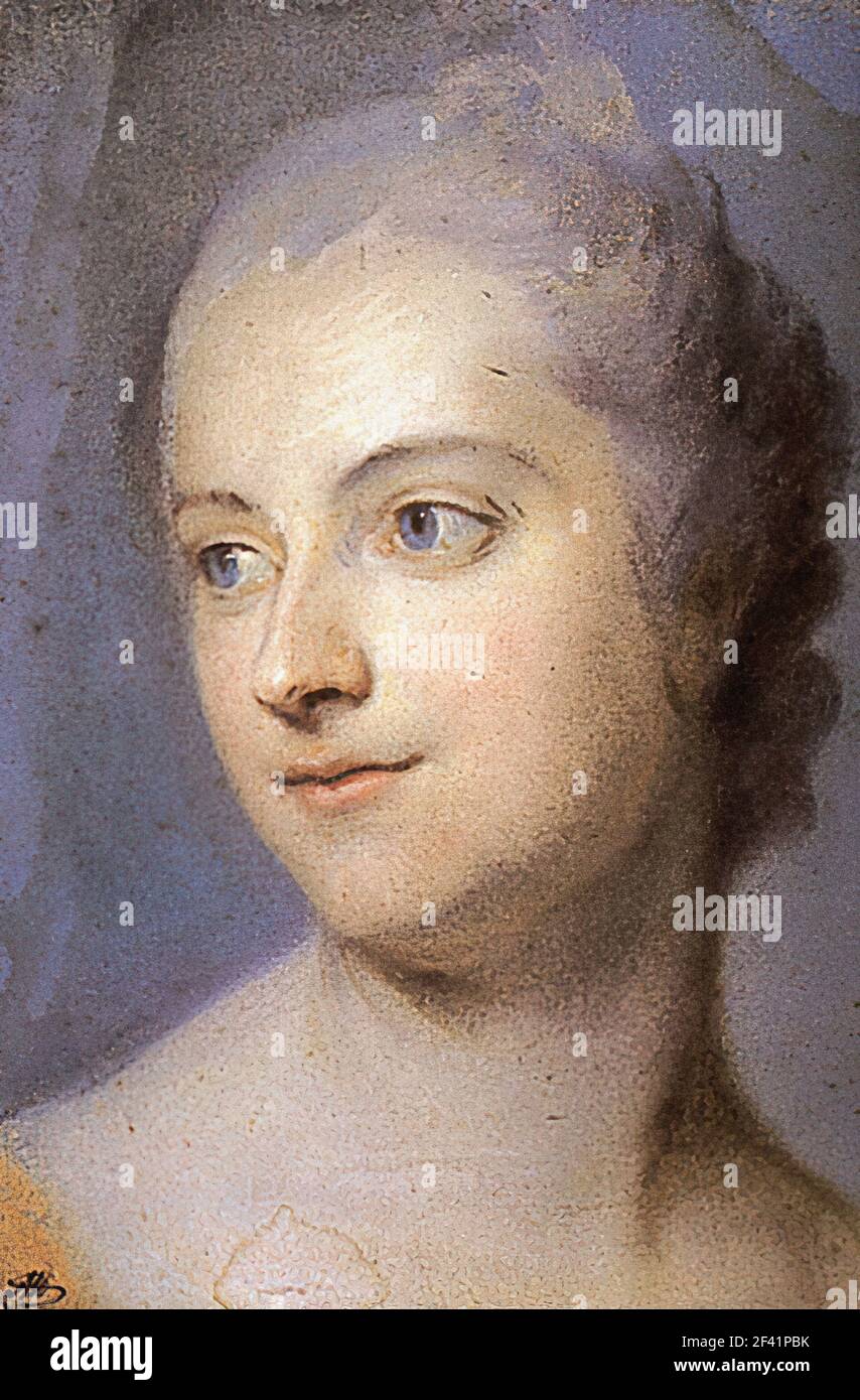 Maurice Quentin de La Tour - Preparation Portrait Madame De Pompadour ...