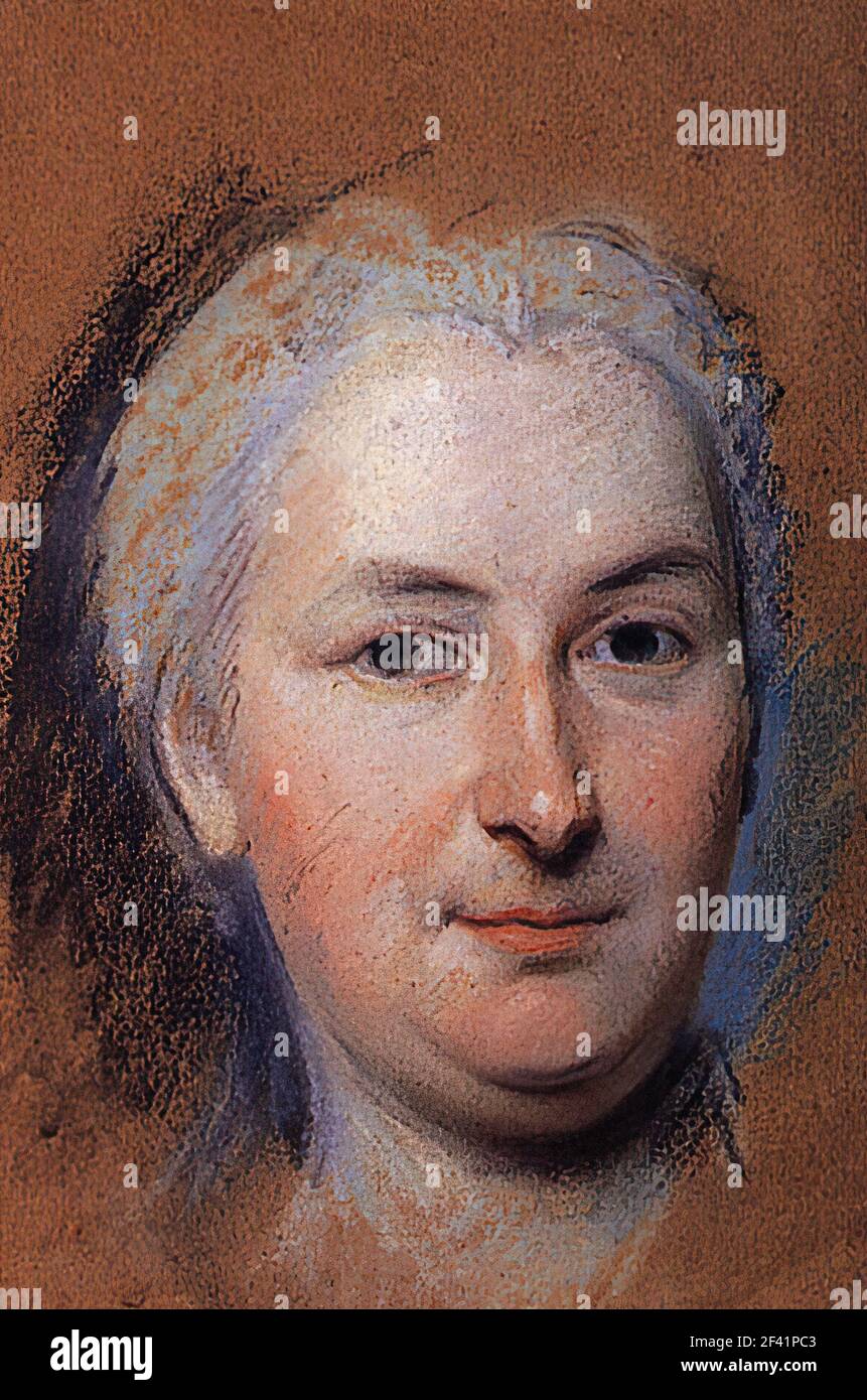 Maurice Quentin de La Tour - Preparation Portrait Anne Charlotte ...
