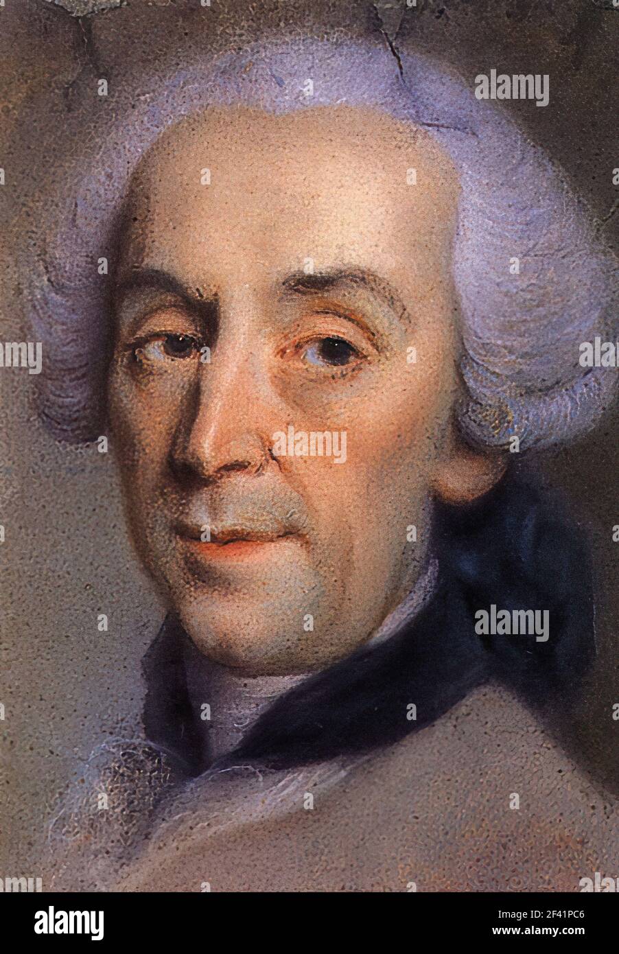 Maurice Quentin de La Tour - Study Portrait 2 Stock Photo - Alamy