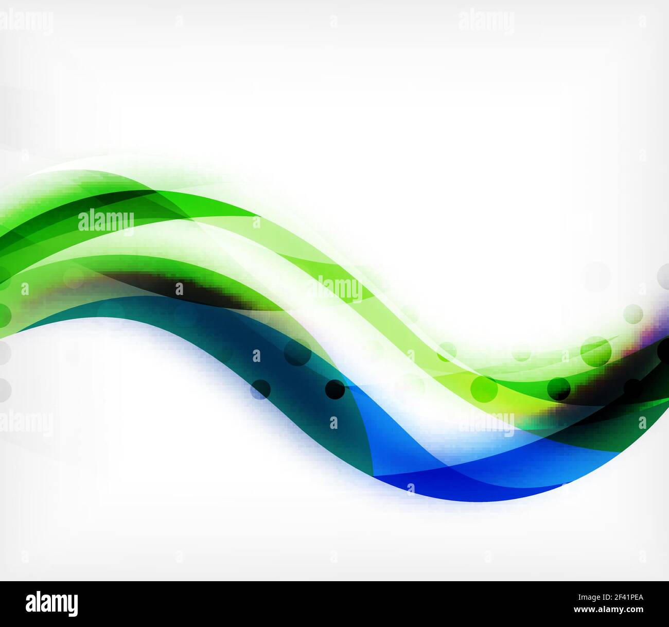 Vector colorful wavy stripe on white background with blurred effects ...