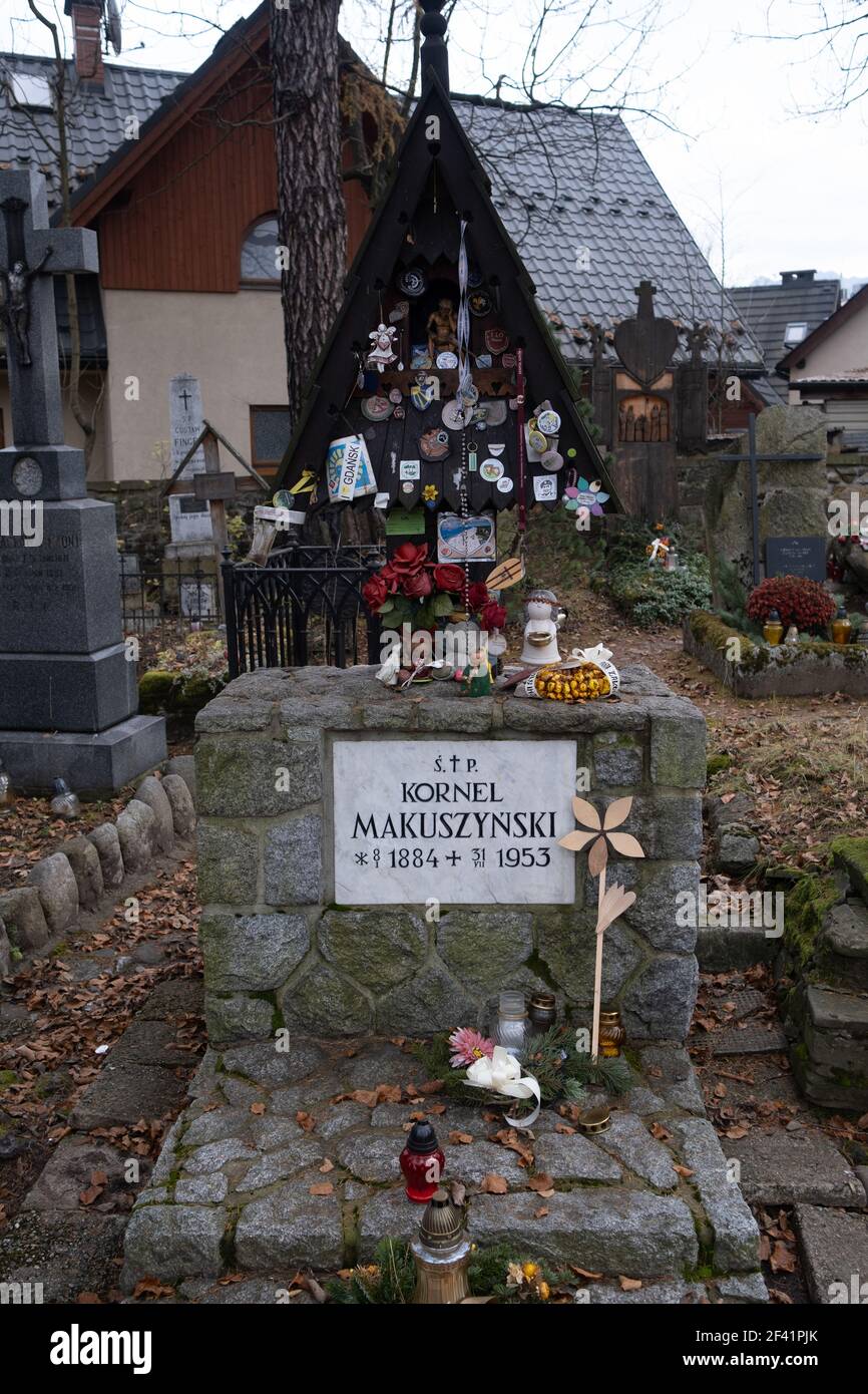 Poland, Zakopane - 13 November 2020: the Cemetery of Merit at Peksowy ...