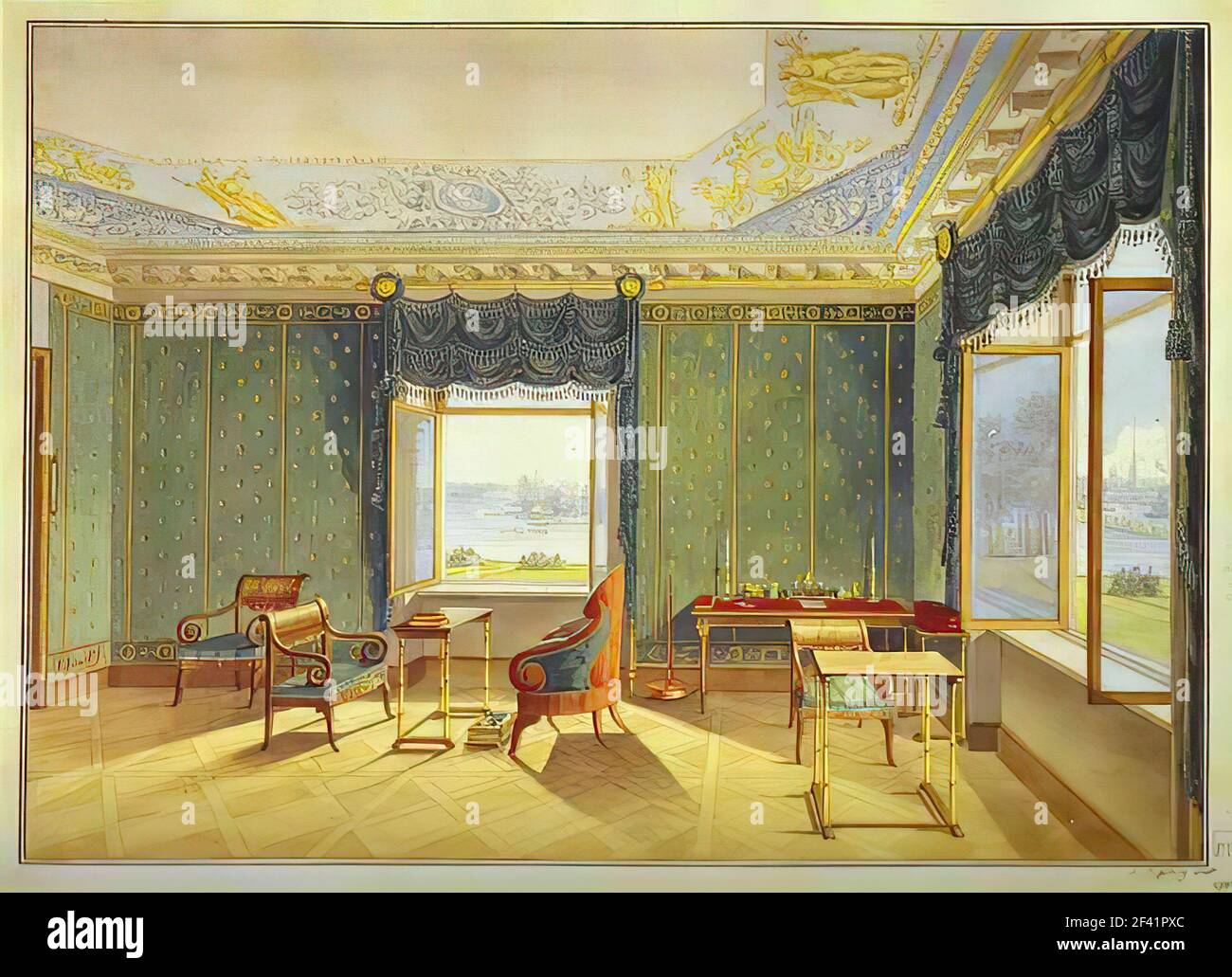 Maxim Nikiforovich Vorobiev - View Window 1821 Stock Photo - Alamy