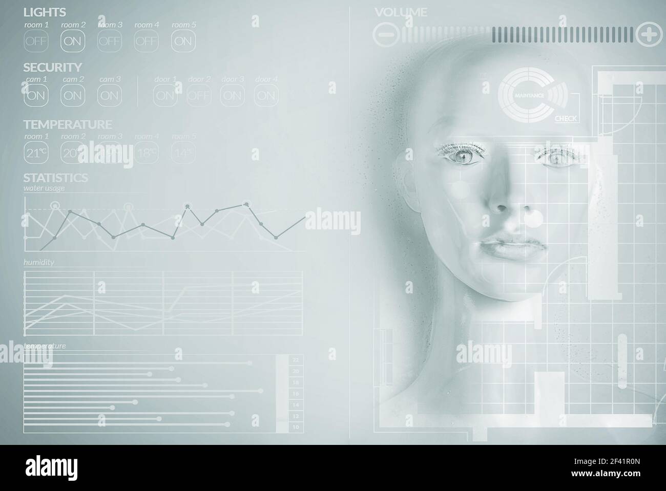 Artificial intelligence concept - smart house Stock Photo - Alamy
