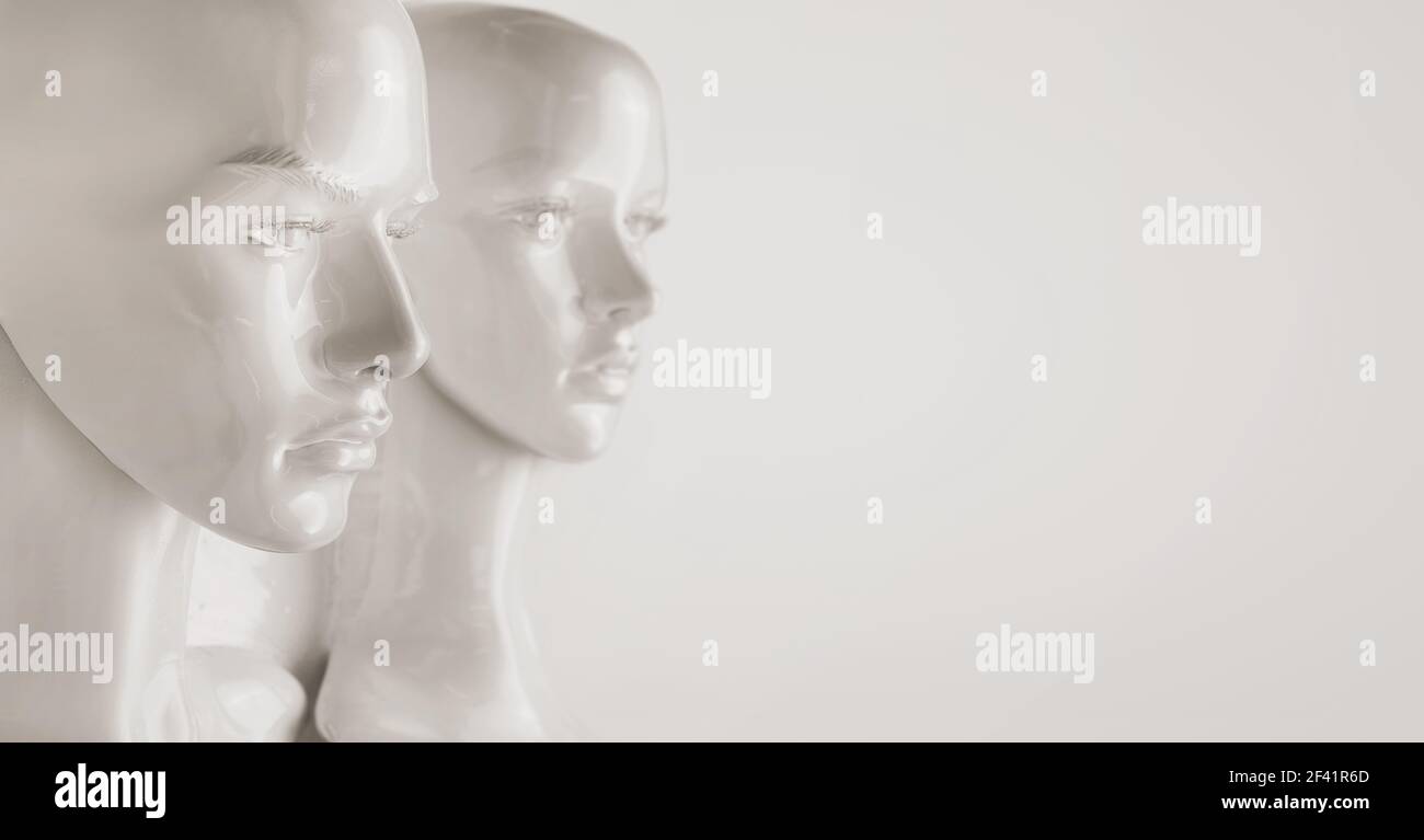 Plaster pieces of mannequin sculptures Stock Photo - Alamy
