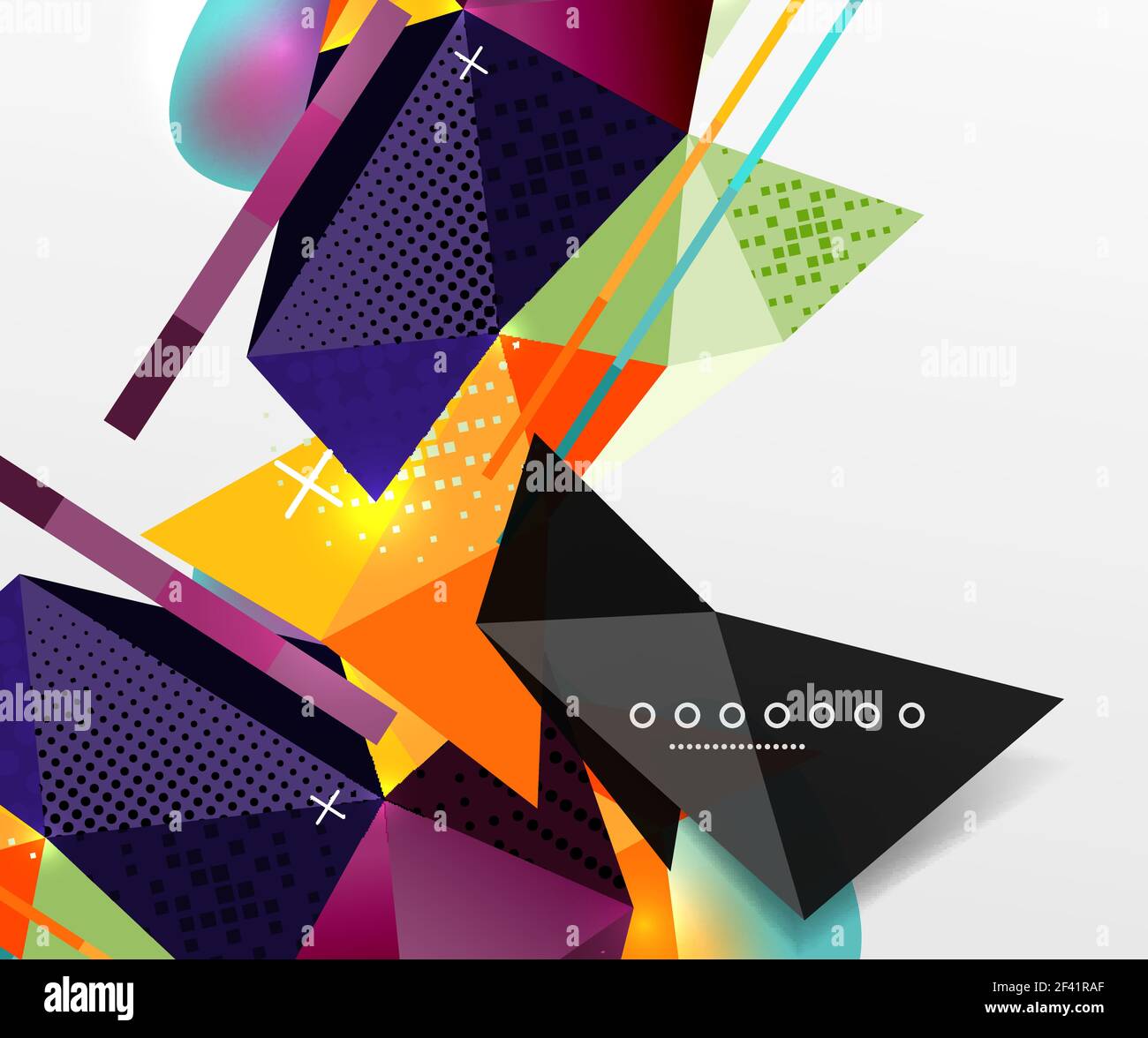 Abstract geometric background, polygonal triangle elements, lines and ...