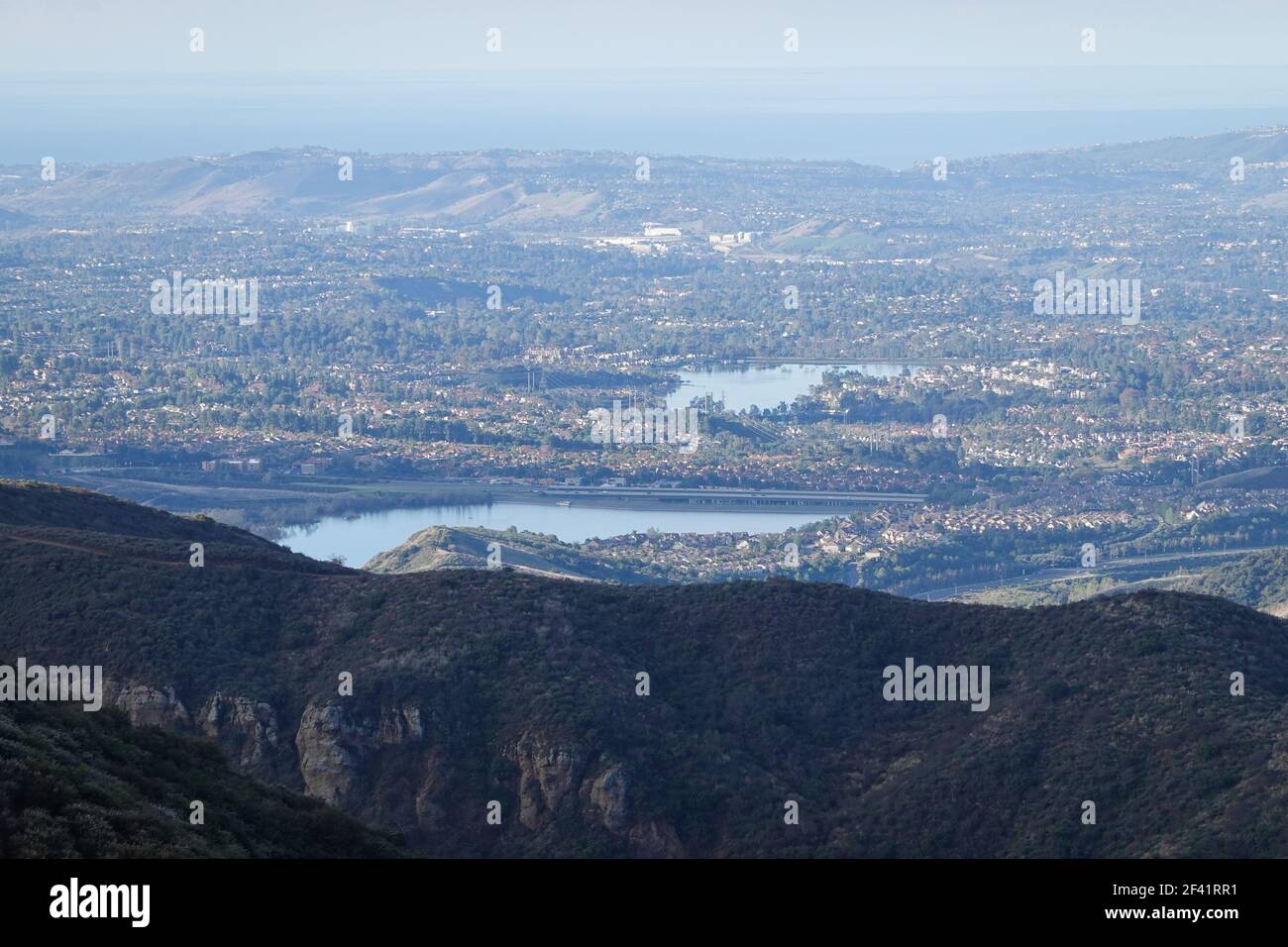 Upper Oso Reservoir and Lake Mission viejo In Orange County, California ...