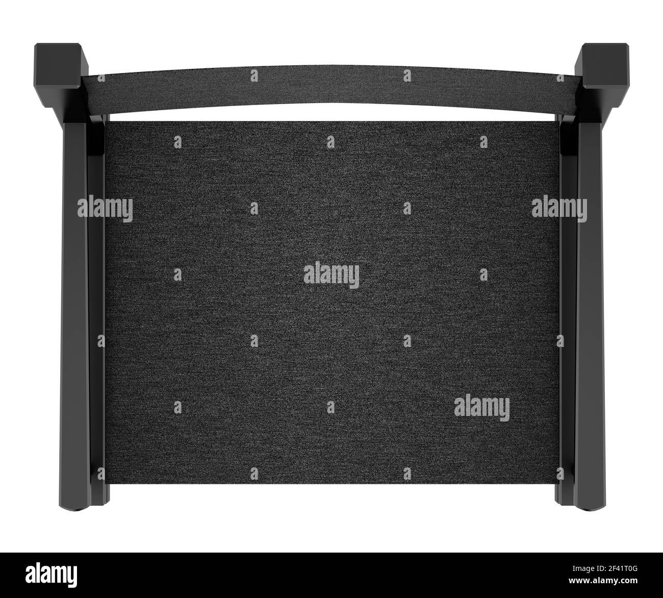 black director`s chair isolated on white background. top view. 3d ...