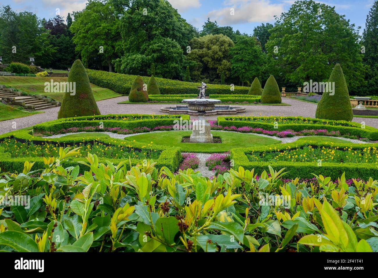 The Italian Garden at Tatton Hall, Tatton Park, Cheshire England, UK ...