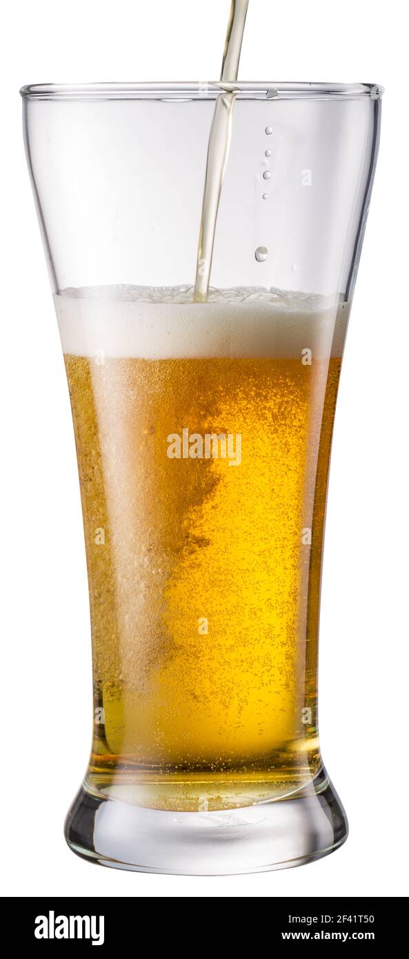 Beer glass isolated on a white background. Contains clipping path ...