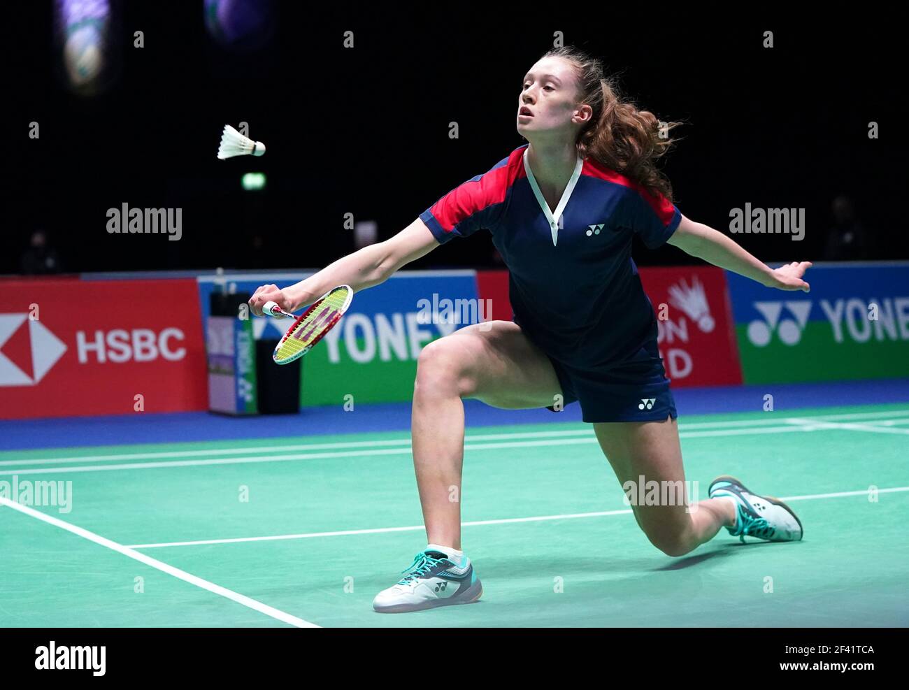 Denmark's Line Christophersen in action during her match against India ...