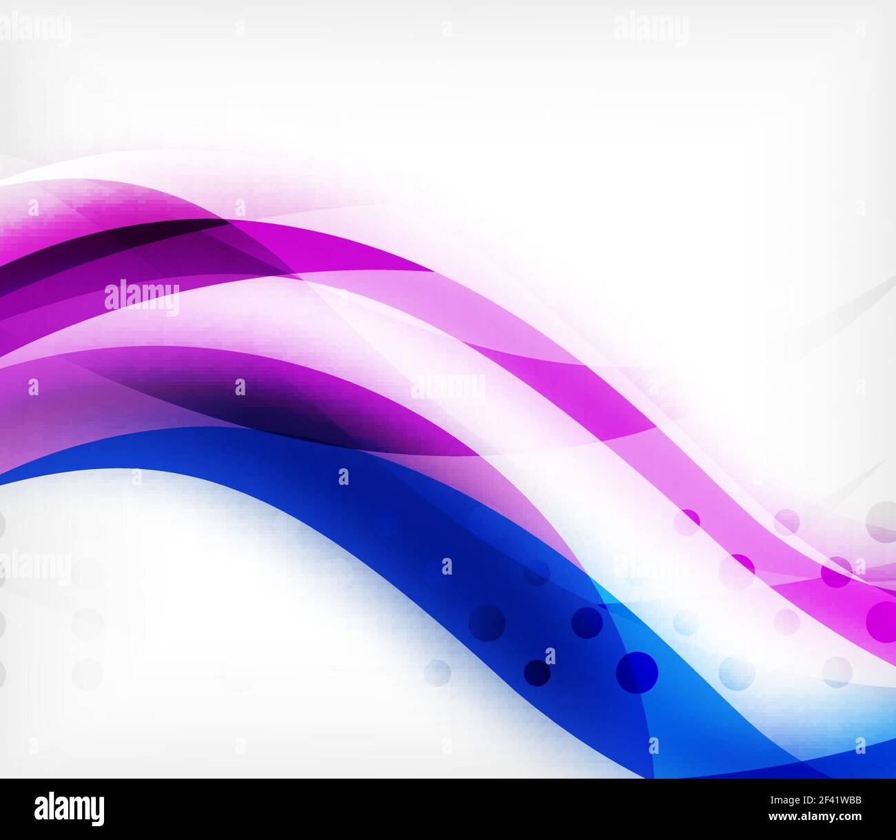 Vector colorful wavy stripe on white background with blurred effects ...