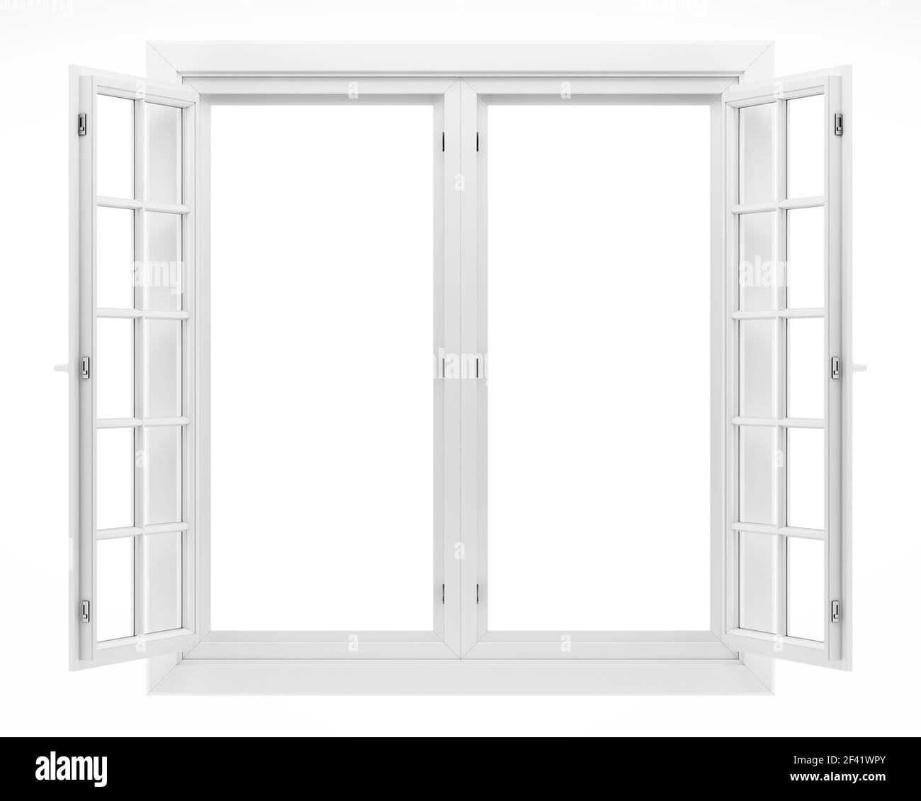 open window isolated on white background. 3d illustration Stock Photo ...