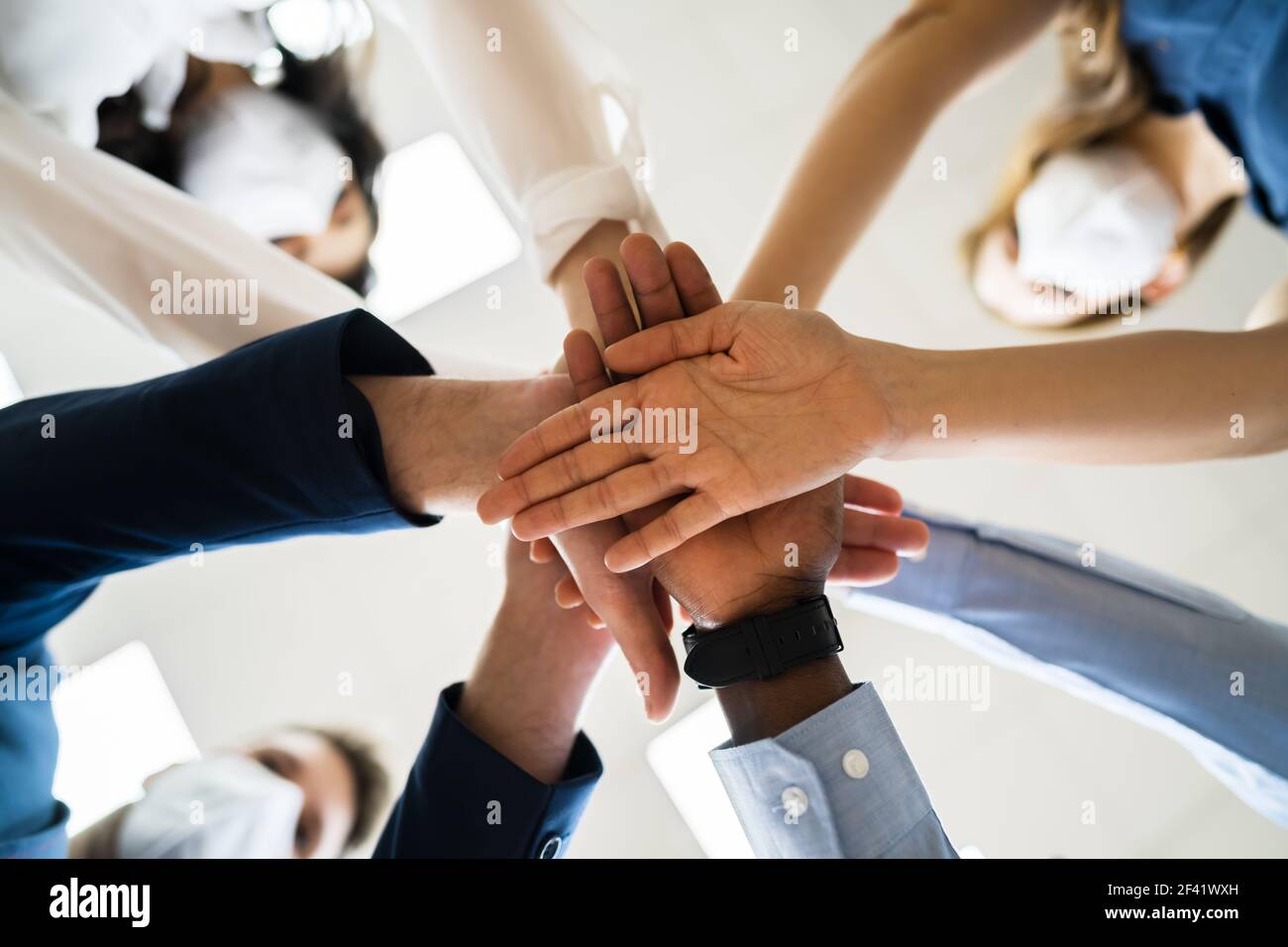 Diverse Business People Hands Stack. Community And Support Concept ...