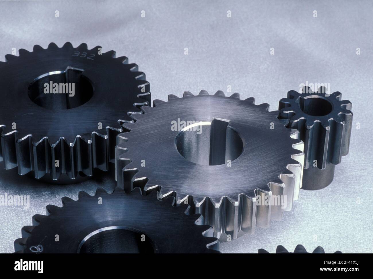 intermeshed gears, studio shot, 35 mm film shot Stock Photo - Alamy