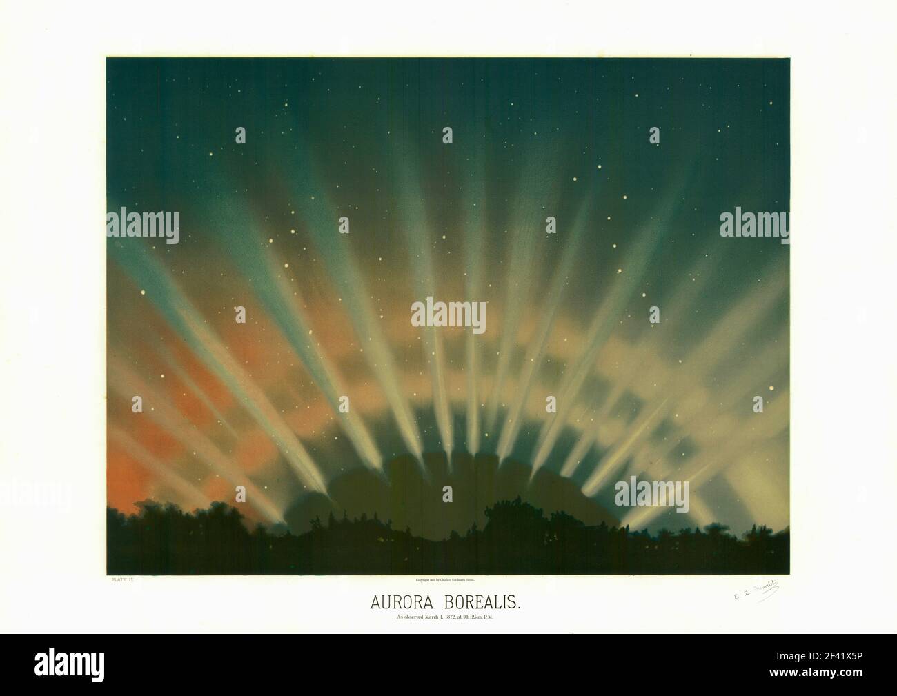 Aurora borealis illustration hi-res stock photography and images - Alamy