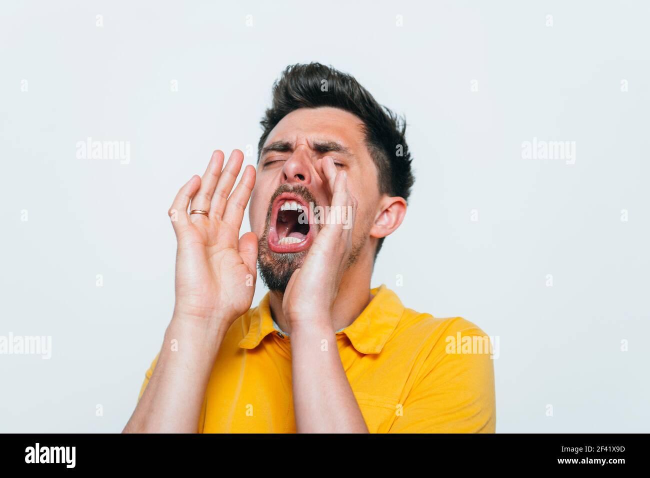 Call someone. Man Stock Photo - Alamy