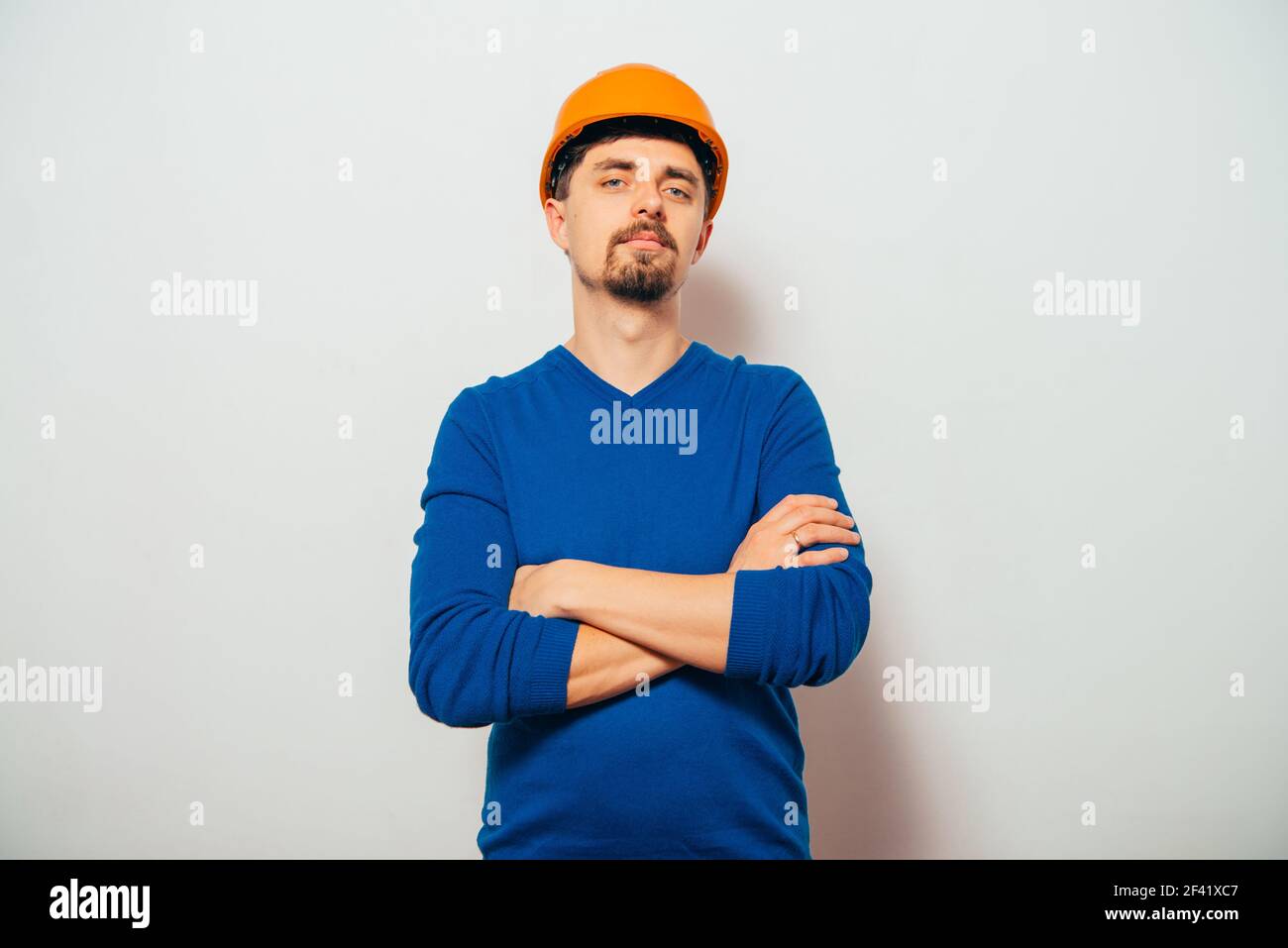 builder helmet. Man Stock Photo - Alamy
