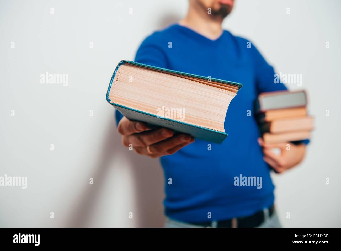 The man with a book Stock Photo - Alamy