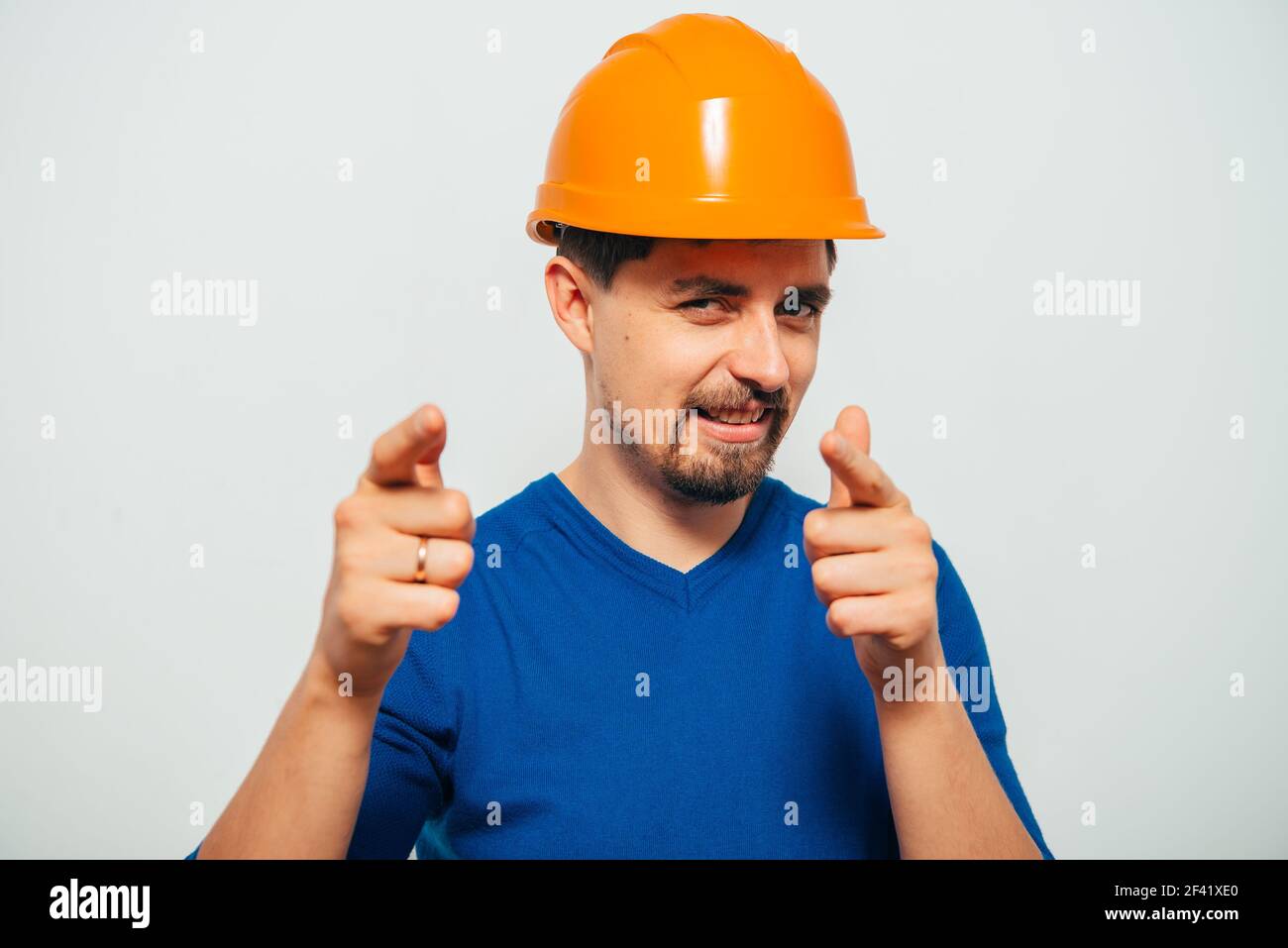 builder helmet. Man Stock Photo - Alamy