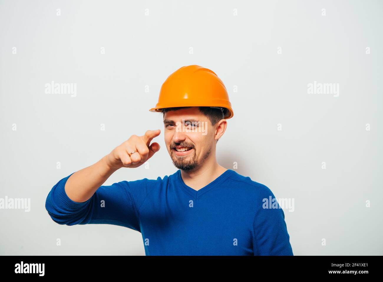 builder helmet. Man Stock Photo - Alamy