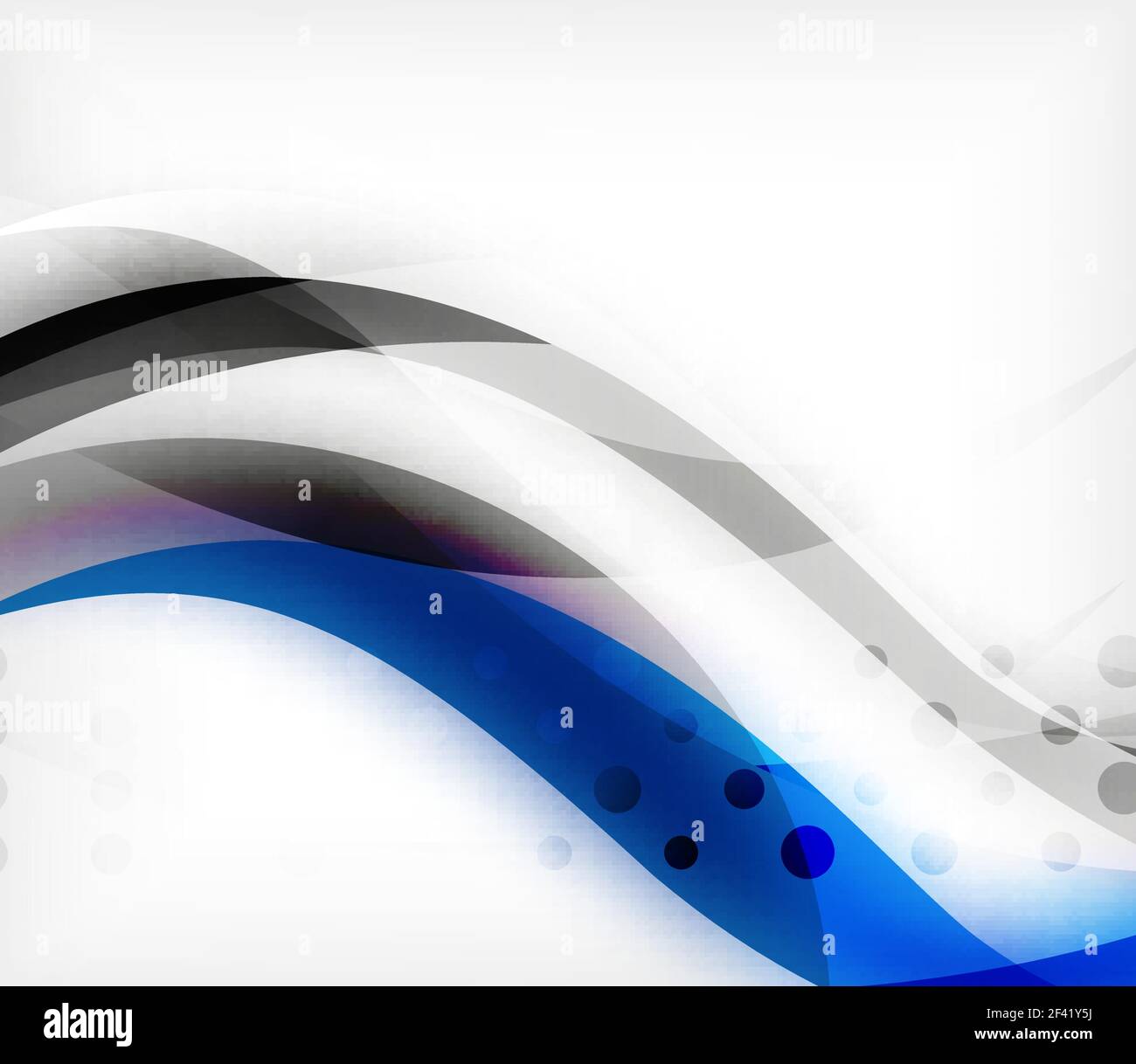 Vector colorful wavy stripe on white background with blurred effects ...