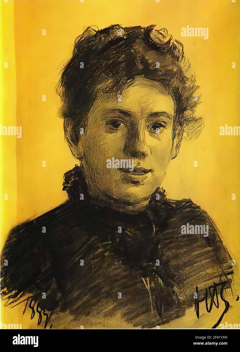 Nikolai Ge - Portrait Tatyan Tolstay Leo Tolstoy S Daughter 1887 Stock ...