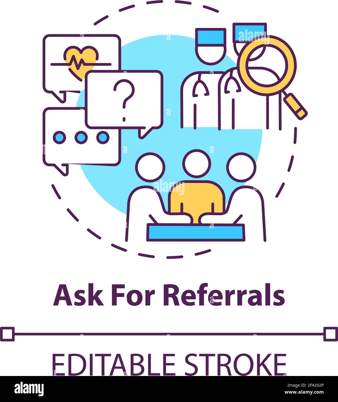 Ask for referrals concept icon Stock Vector Image & Art - Alamy