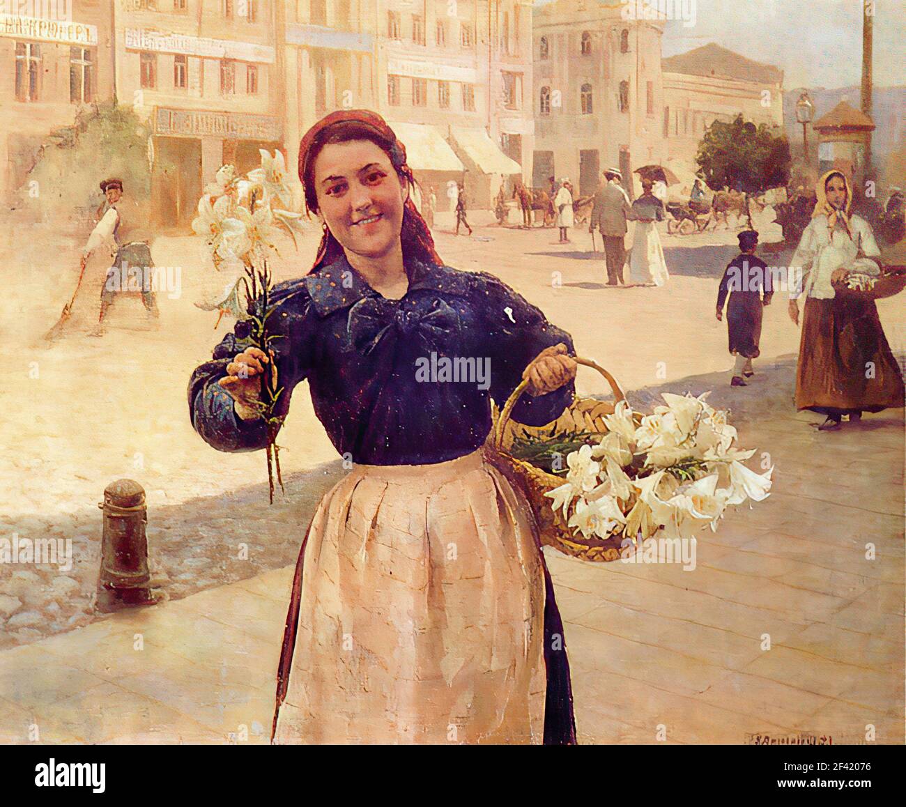 Nikolai Pimonenko - Kiev Flower Girl Stock Photo - Alamy