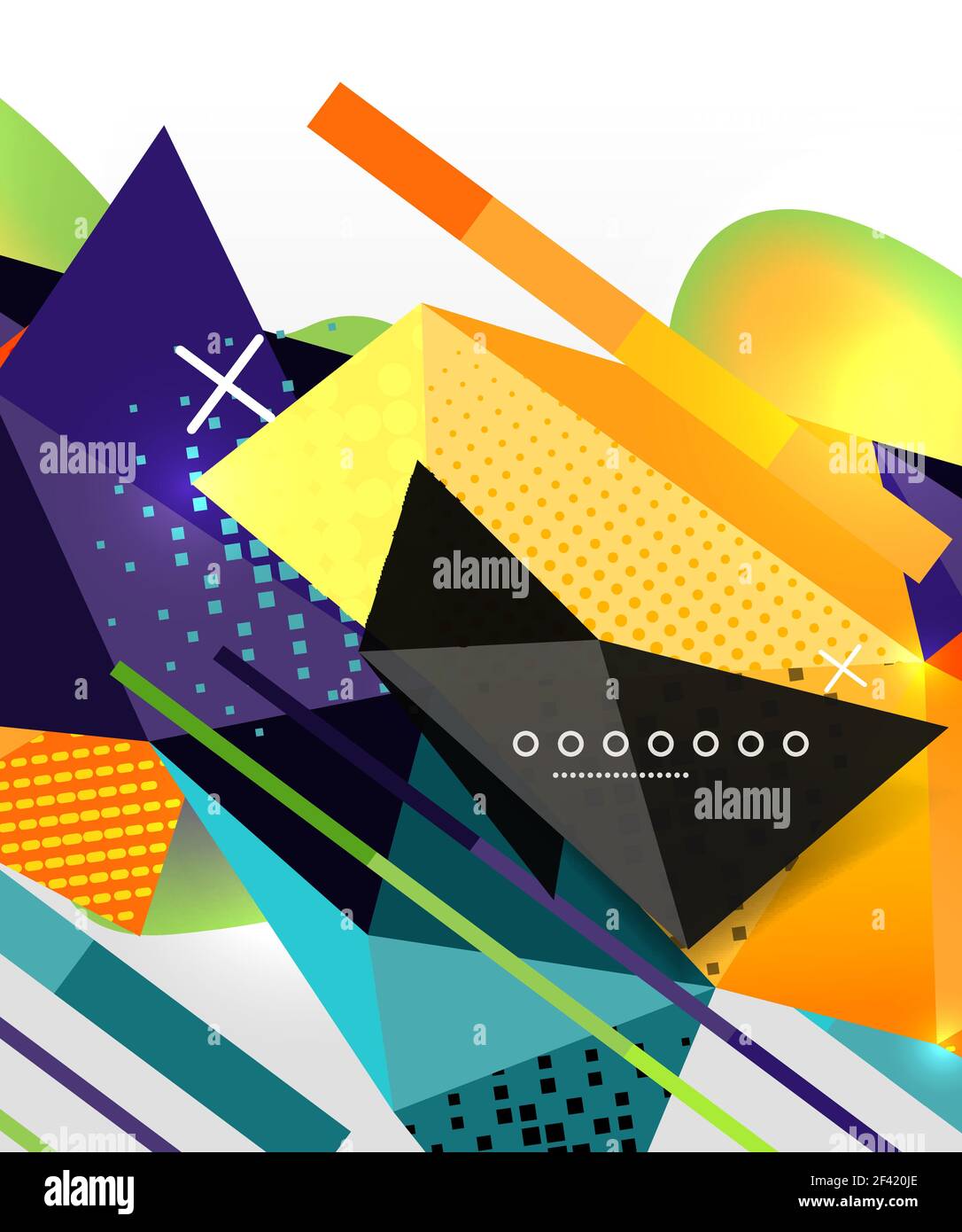Abstract geometric background, polygonal triangle elements, lines and ...