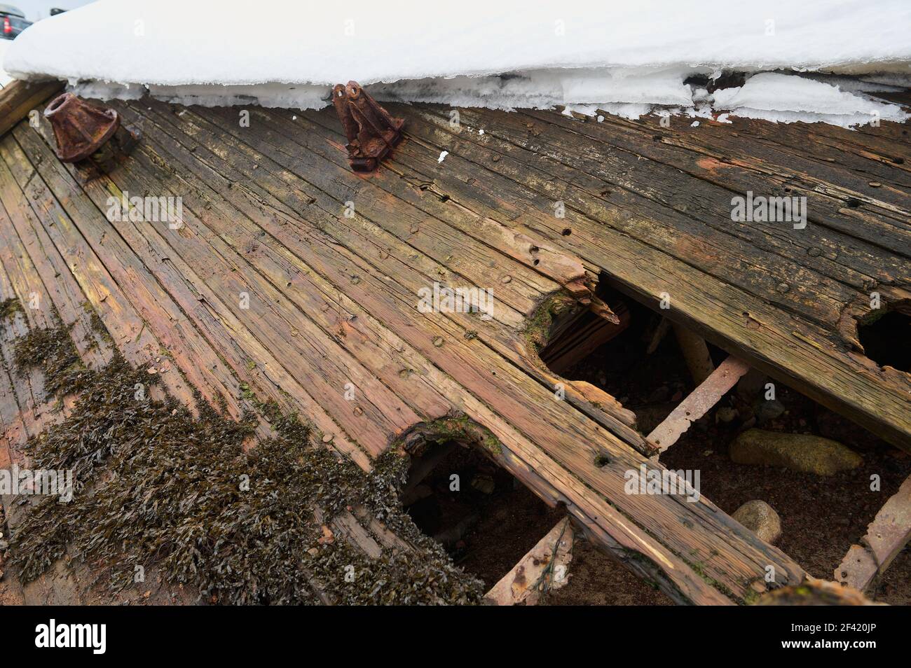 Close up surface of old wooden boat, of old shipyard side Stock Photo ...