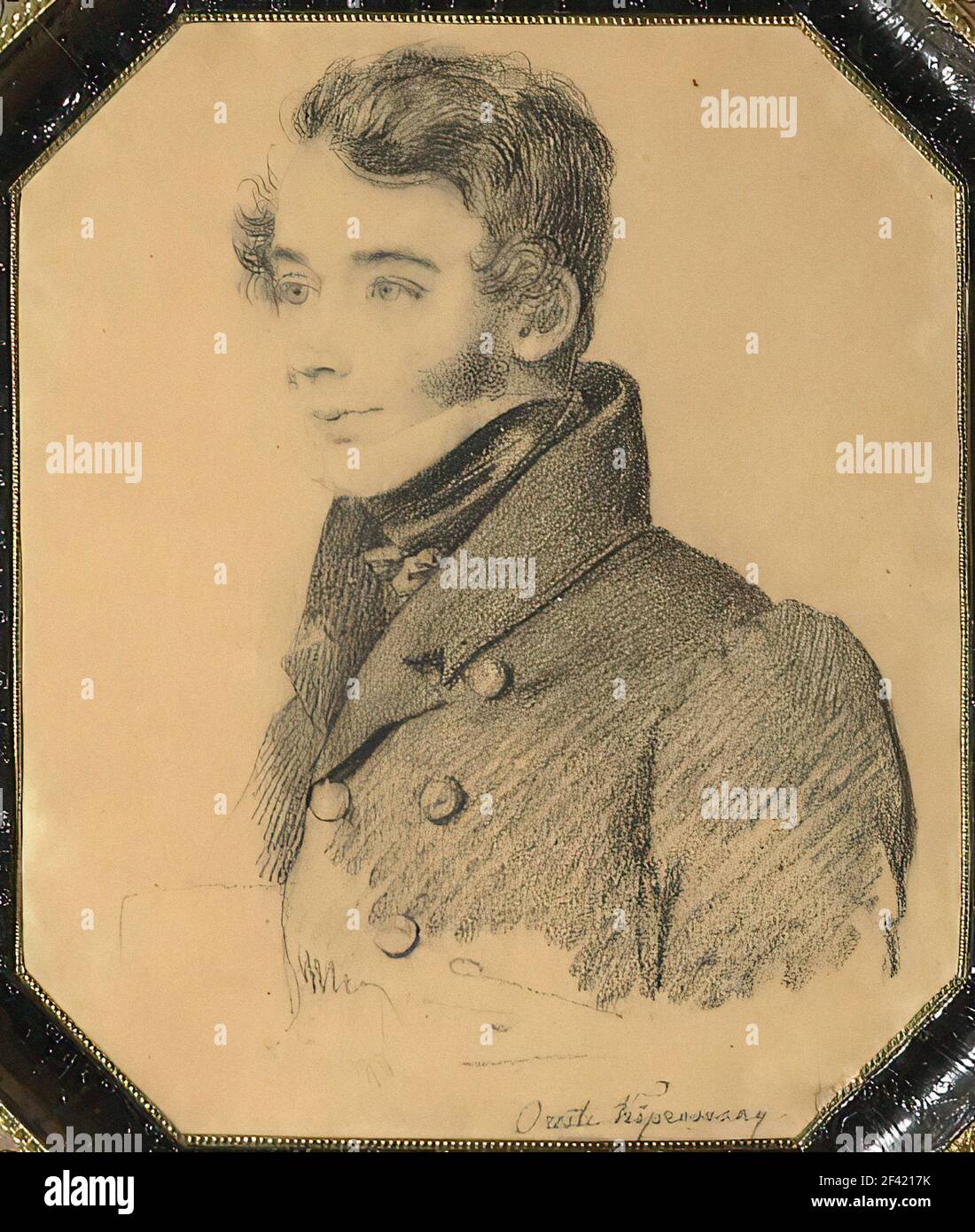 Orest Adamovich Kiprensky - Portrait Young Man C 1820 Stock Photo - Alamy