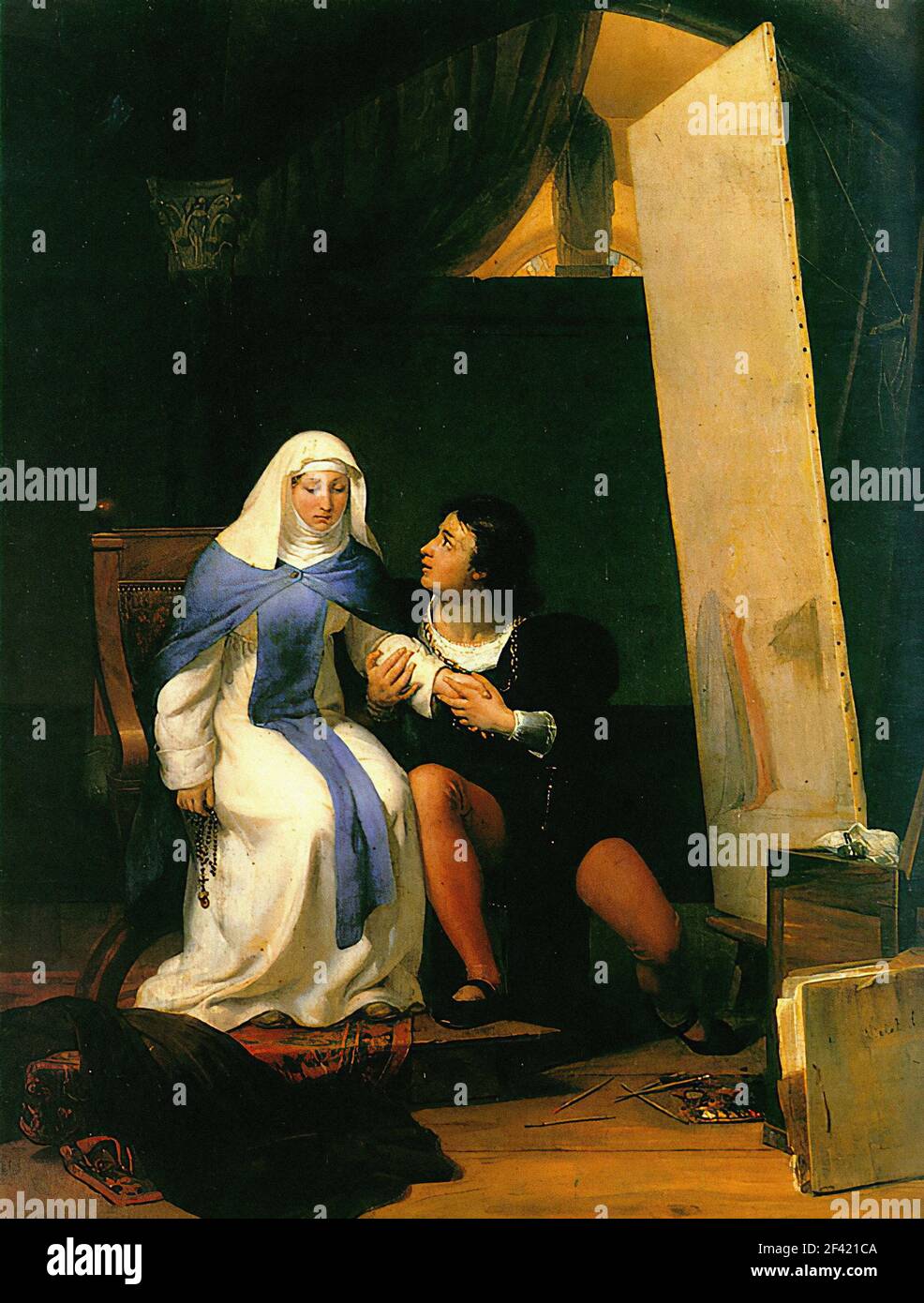 Paul Delaroche - Fr Filippo Lippi Falling Love with His Model Stock ...