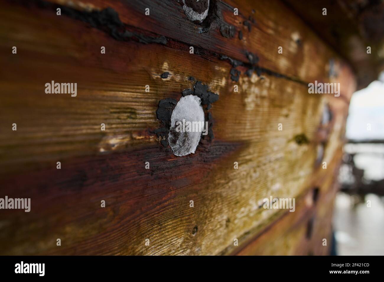 Close up surface of old wooden boat, of old shipyard side Stock Photo ...